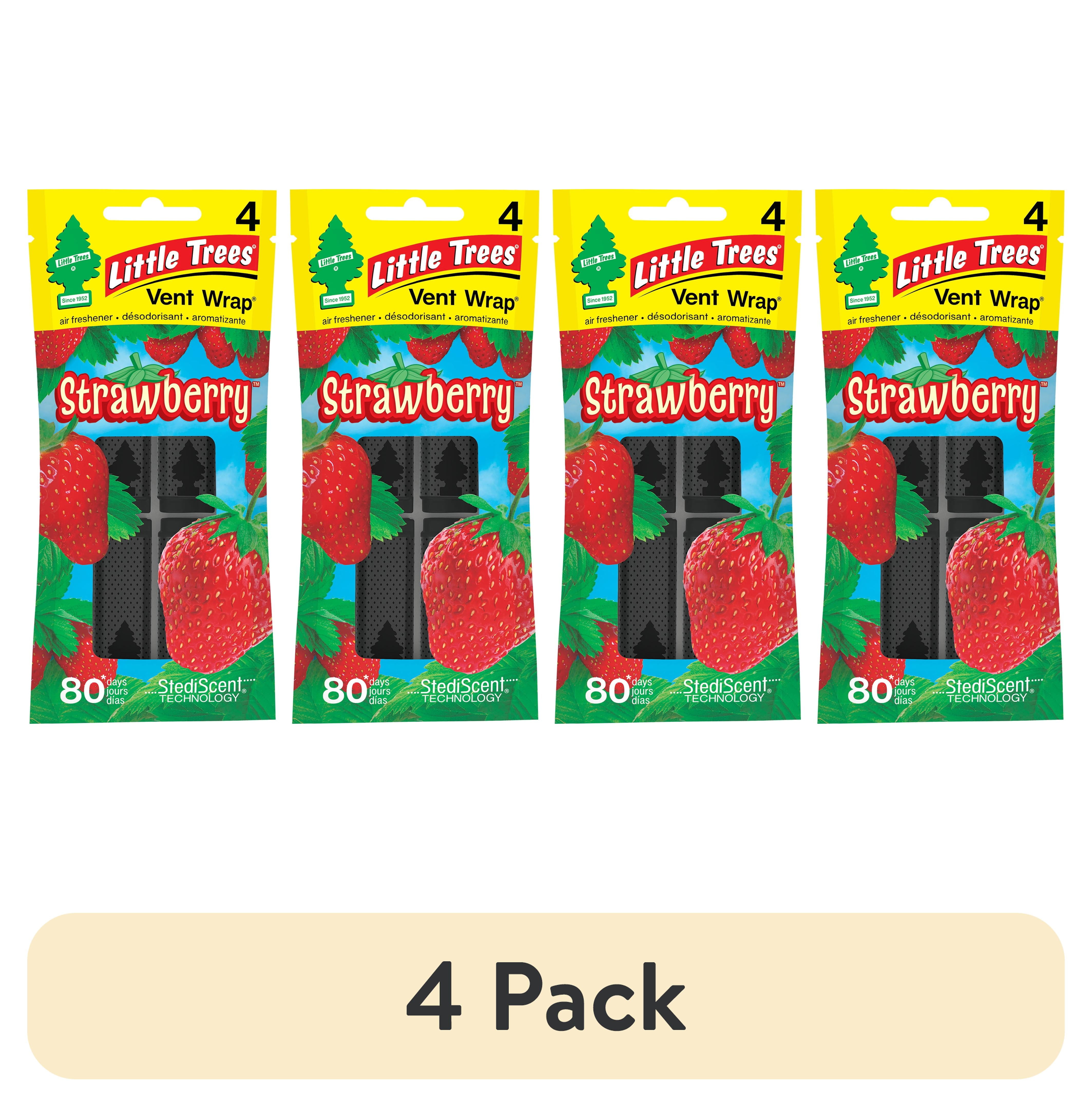 (4 pack) Little Trees Air Freshener Vent Wrap Strawberry 4-Pack ...