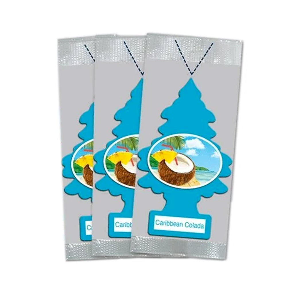Little Trees Car Air Freshener 3-PACK (Caribbean Colada) - Walmart.com