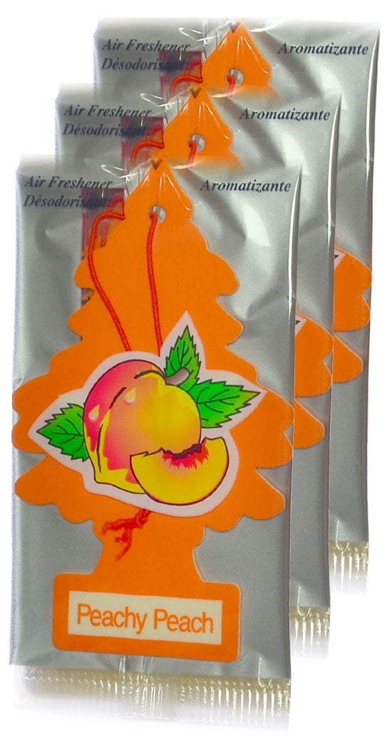 Little Trees Peachy Peach Automotive Air Freshener, Hanging Card, 3 ...