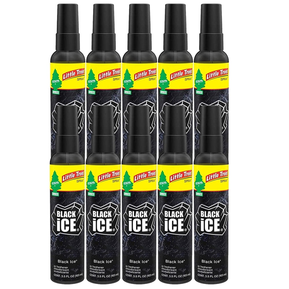 Little Trees Spray Car Air Freshener Black Ice, 10 Pack - Walmart ...