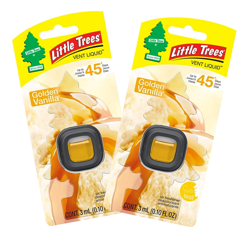 Little Trees Vent Liquid Car Air Freshener, 2-PACK (Golden Vanilla ...
