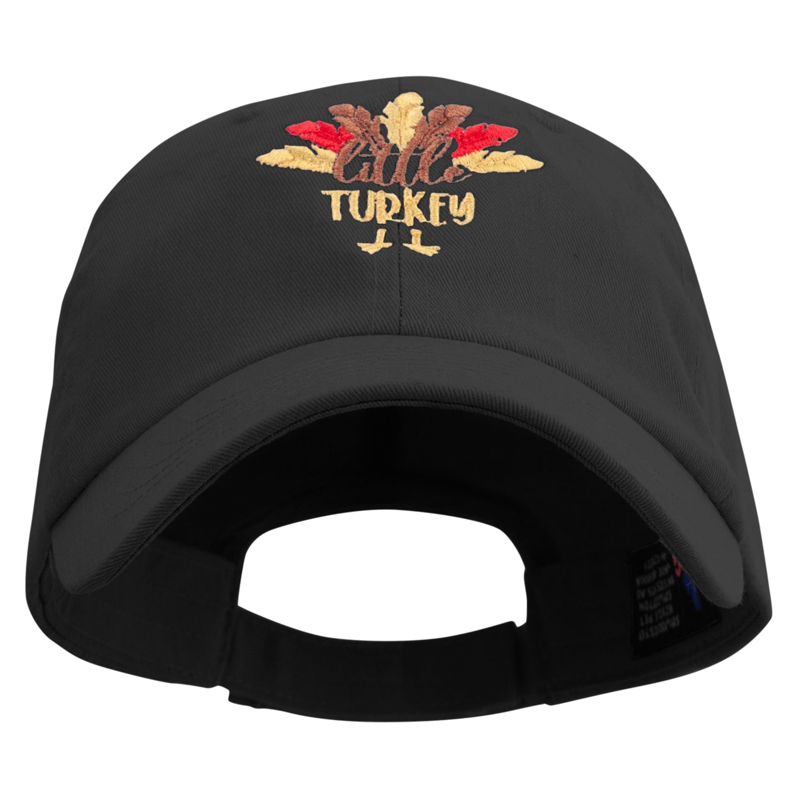 Little Turkey Embroidered Low Profile Washed Cap - Black OSFM - Walmart.com