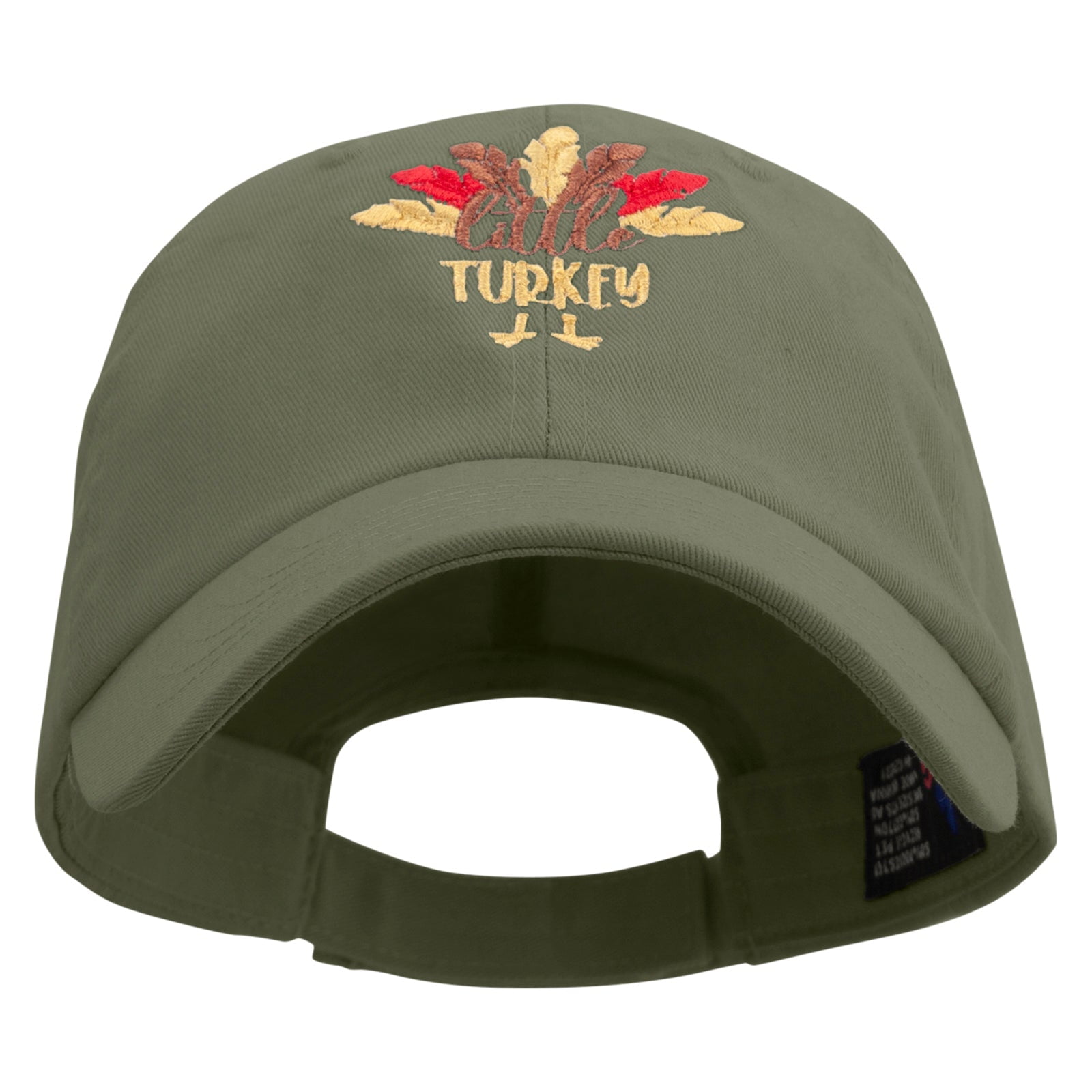 Little Turkey Embroidered Low Profile Washed Cap - Olive OSFM - Walmart.com