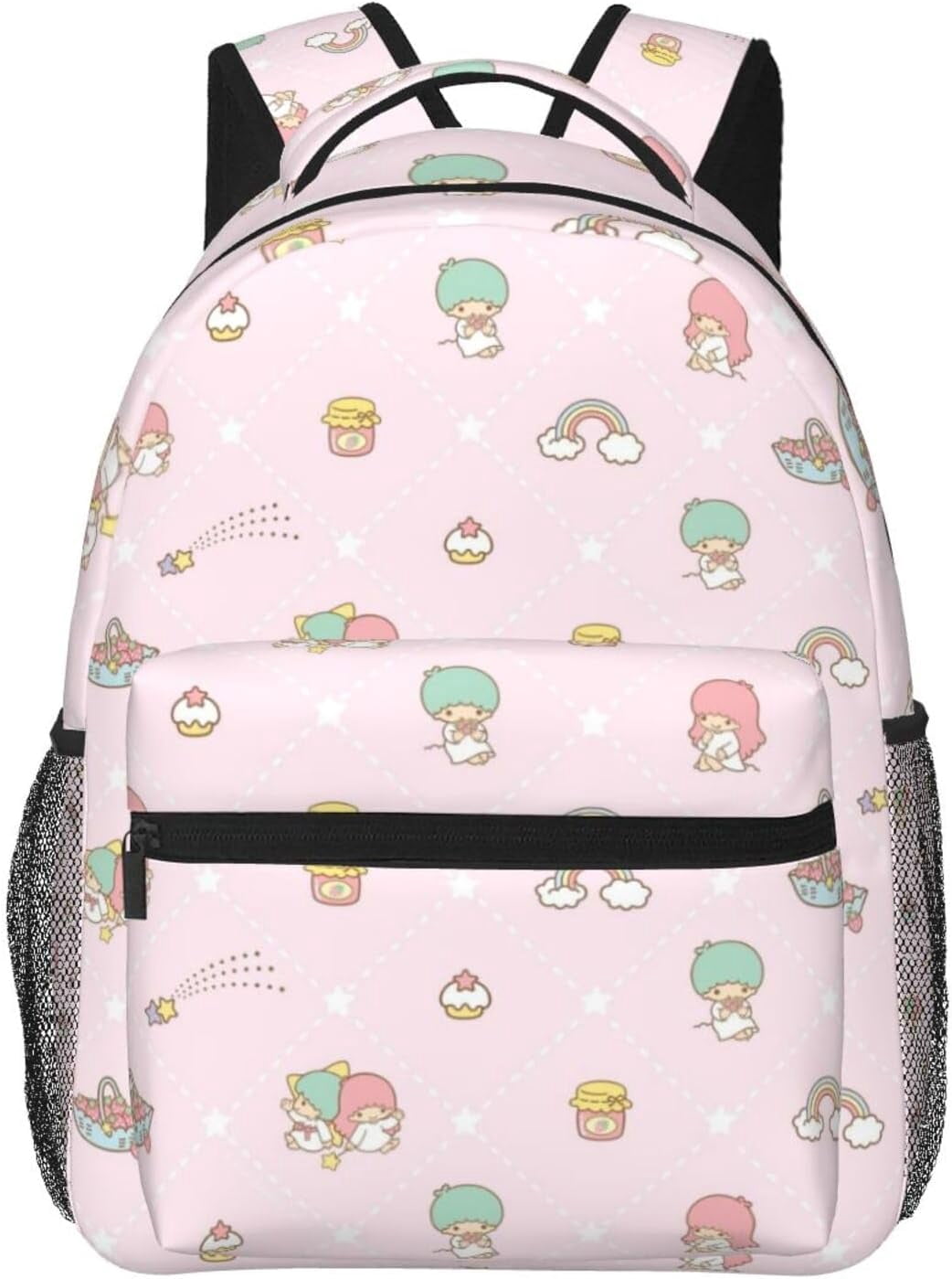 Little Twin Stars 3d Print 17 Inch Cartoon Backpack Cute Anime Pink ...