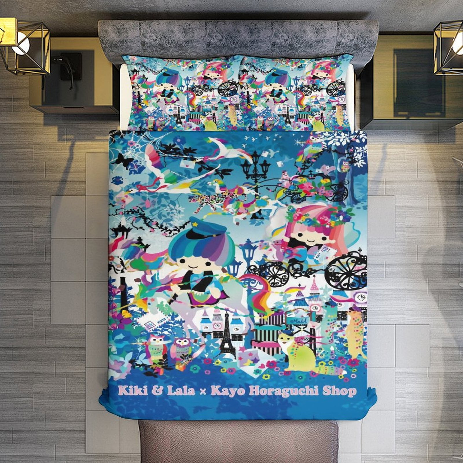 Little Twin Stars Kiki & Lala X Kayo Horaguchi Shop Bed Sheets for Kids ...