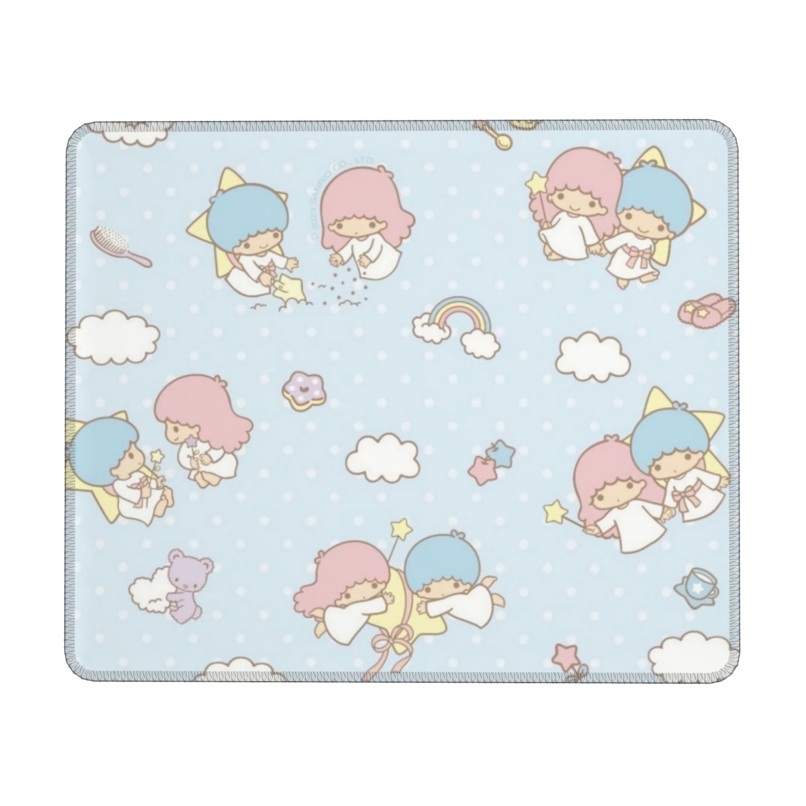 Little Twin Stars Mouse Pad with Non-Slip Rubber Base,Waterproof ...