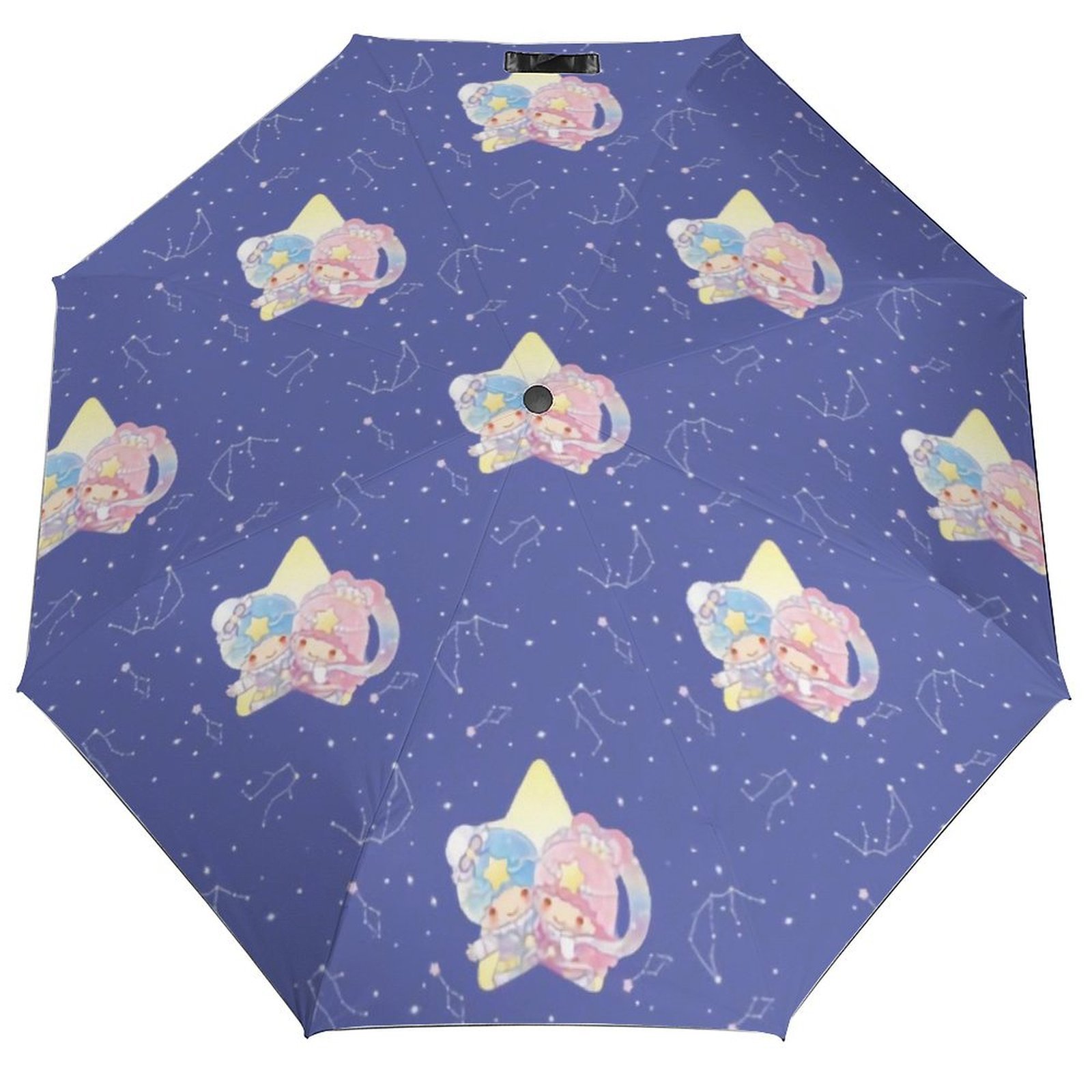 Little Twin Stars Umbrella,Windproof Compact Folding Umbrella,Automatic ...