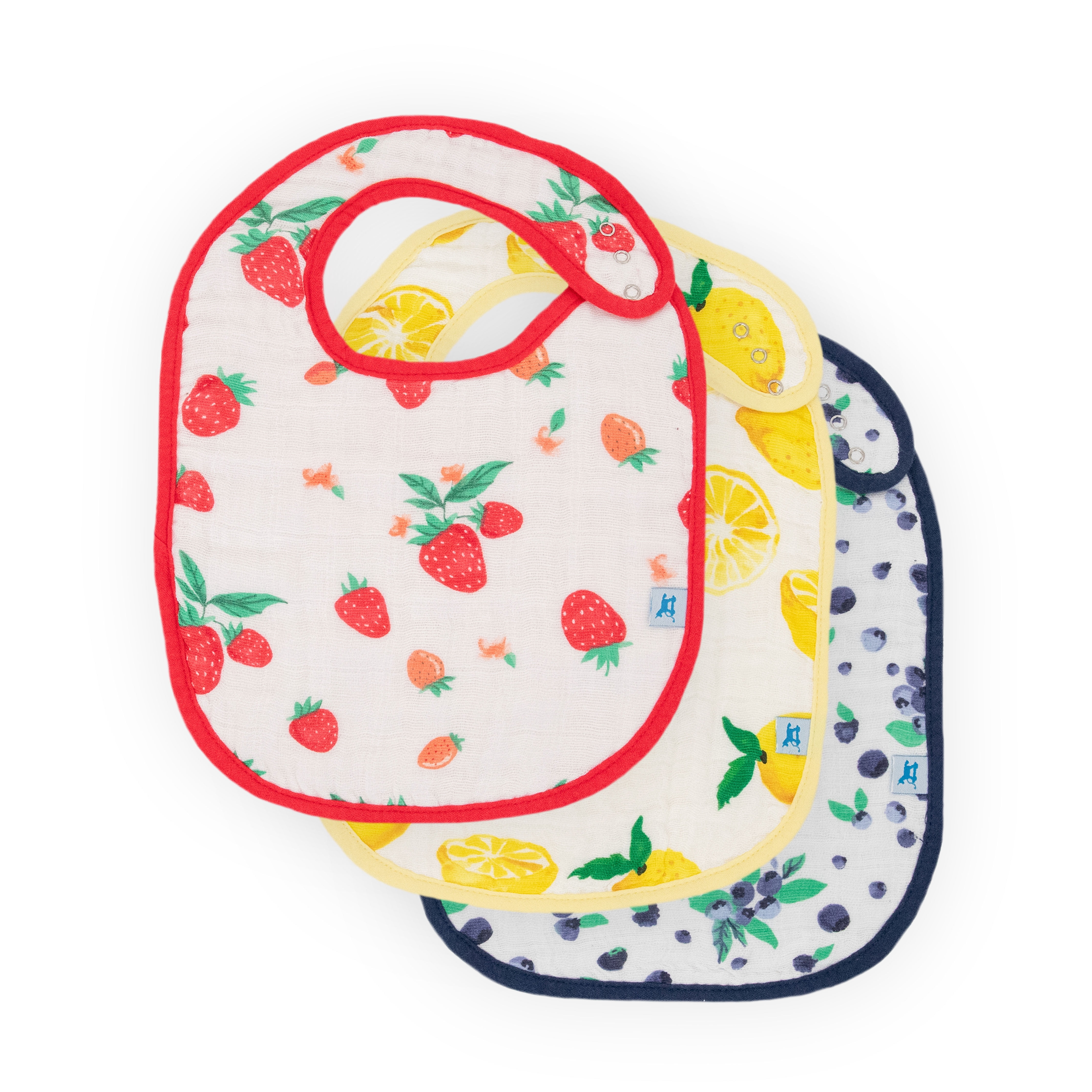Little Unicorn Cotton Muslin Baby Bib 3 Pack - Berry Lemonade - Walmart.com