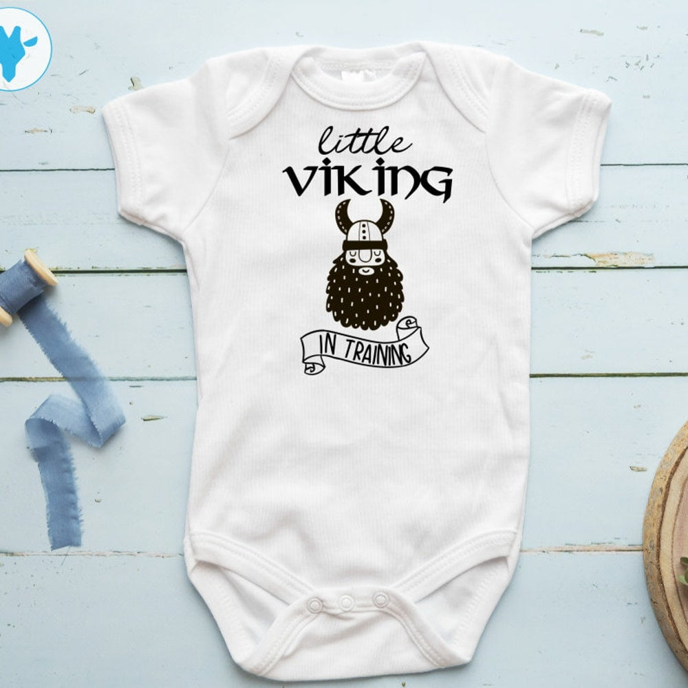 Little Viking In Training Bodysuit, Viking Baby Clothes, Baby Boy Gift ...