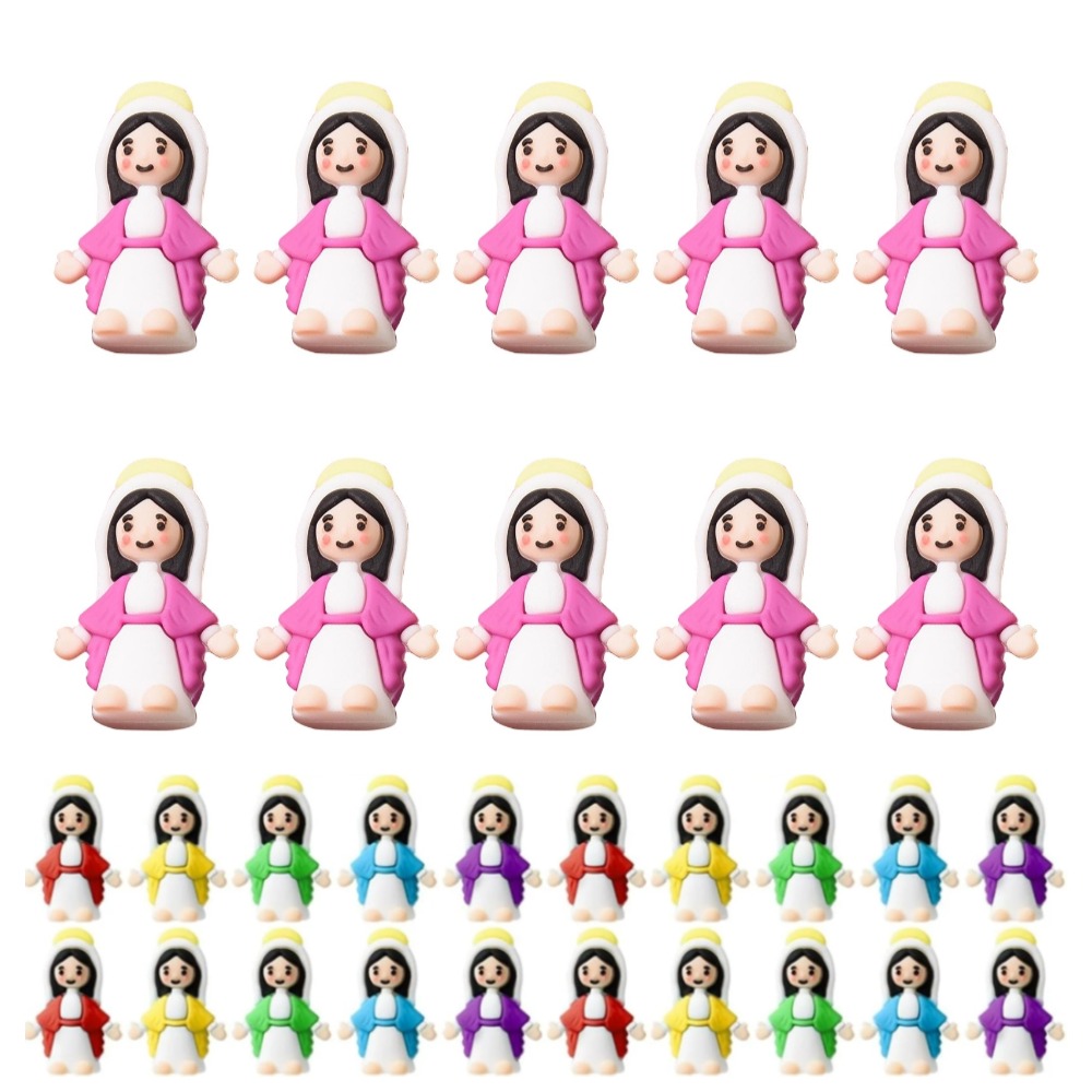Little Virgin Mary Figurines 10PCS Collection - PVC Dolls for Easter ...