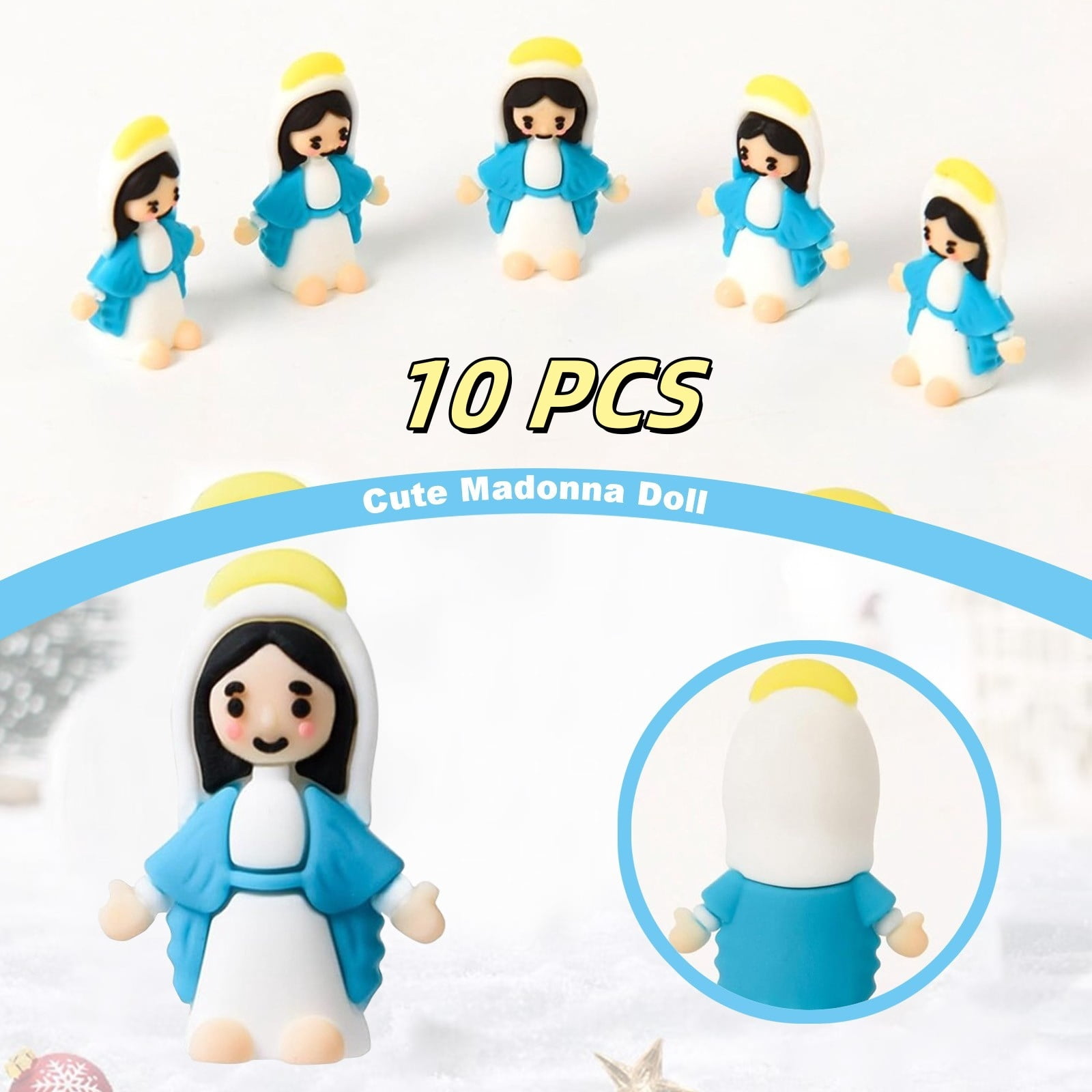 Little Virgin Mary Figurines Bulk Mini Virgin Mary Doll Little Jesus ...