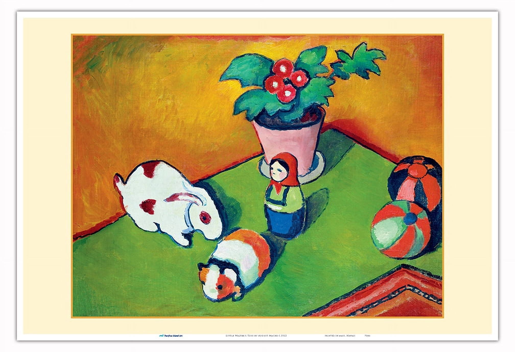 Little Walter's Toys - From an Original Color Painting by August Macke ...