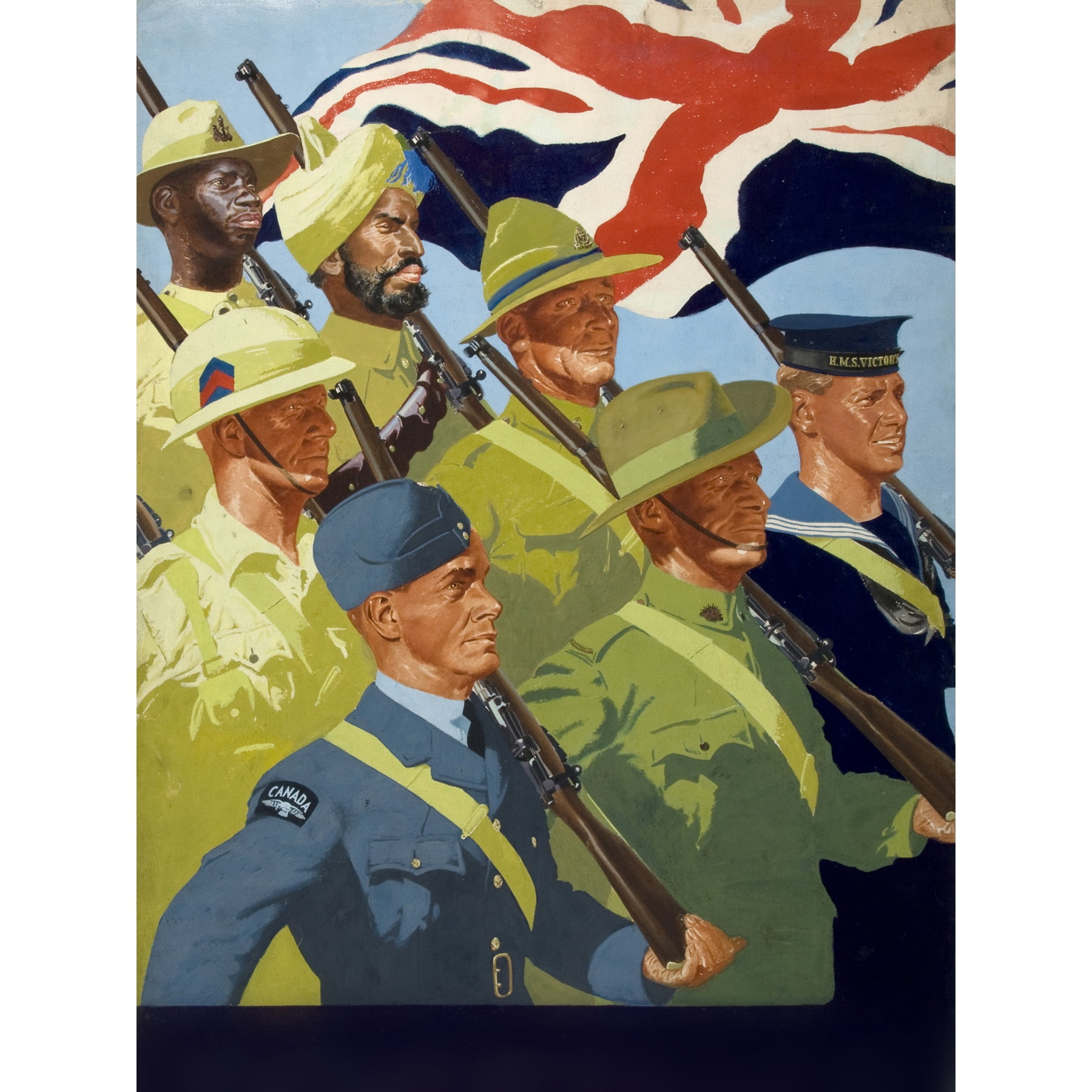 Little War WWII UK British Commonwealth Advert Extra Large XL Wall Art ...