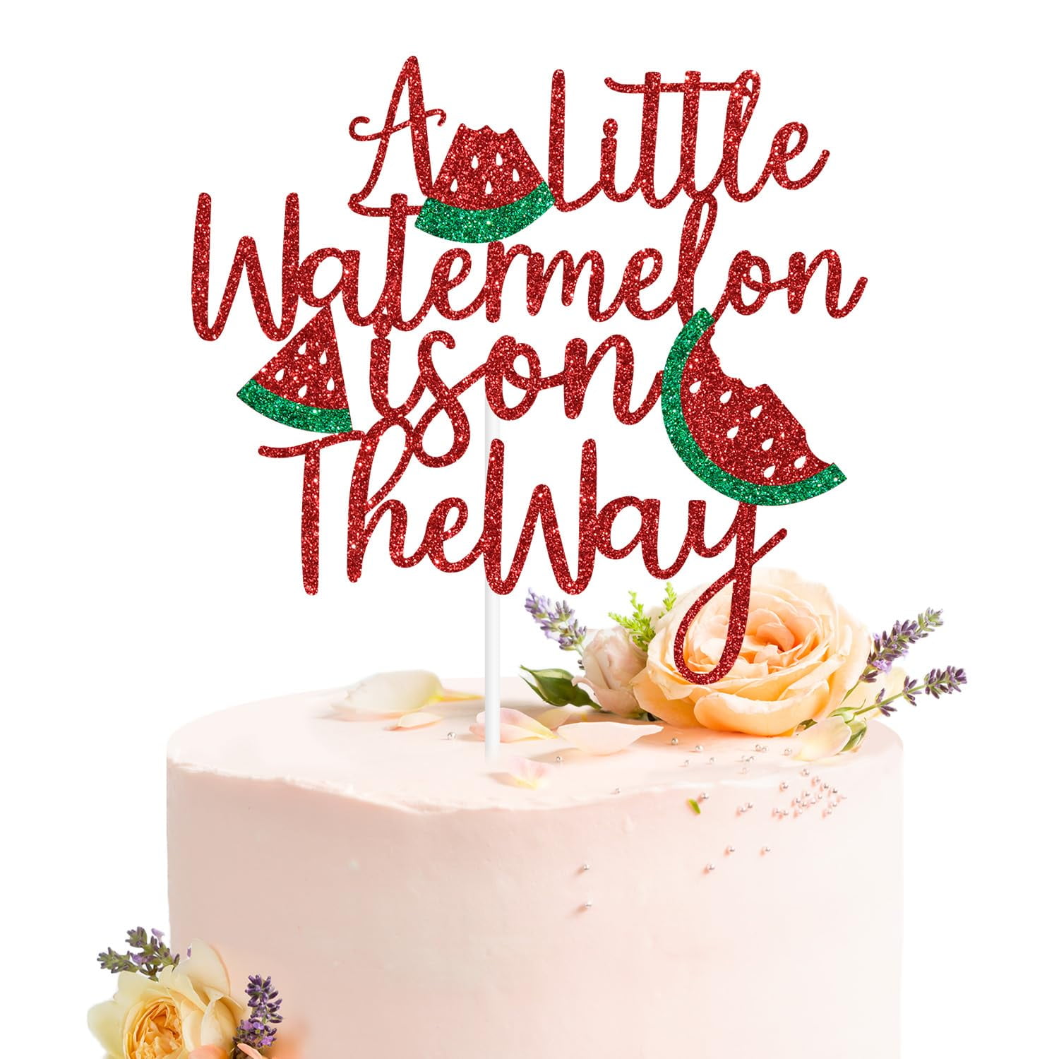 A Little WatermelonITSC is on the Way Cake Topper, Watermelon Baby ...