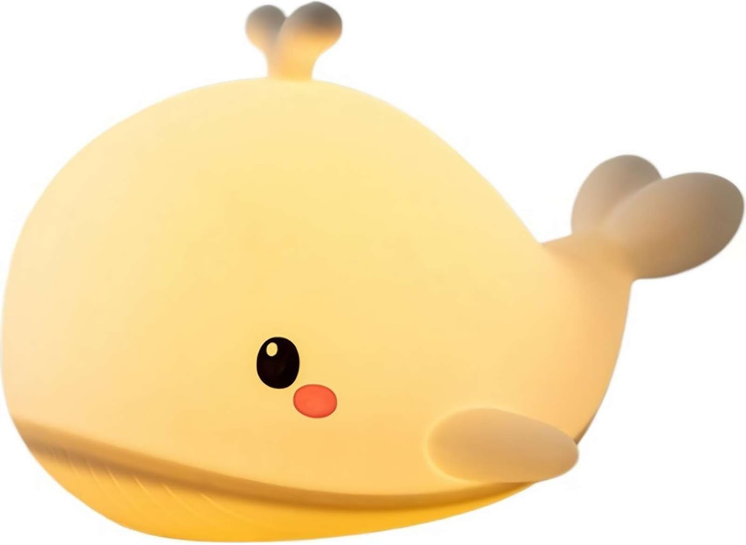 Little Whale Night Light - Rechargeable Silicone Ocean Animal Nursery ...