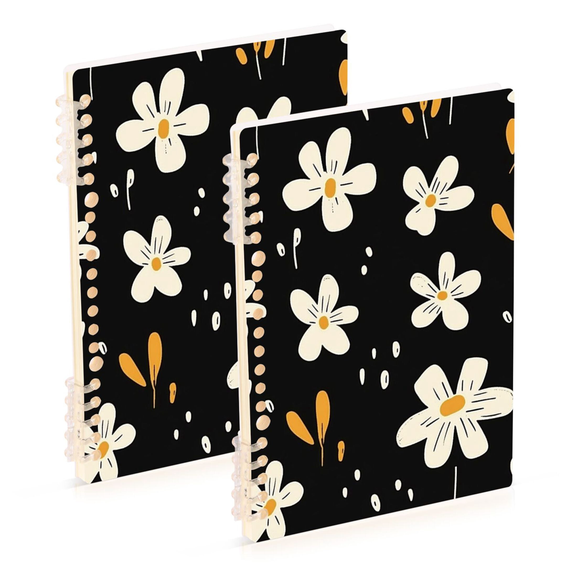 Little White Flower Lined Spiral Journal Notebook 60 Pages A5 College ...