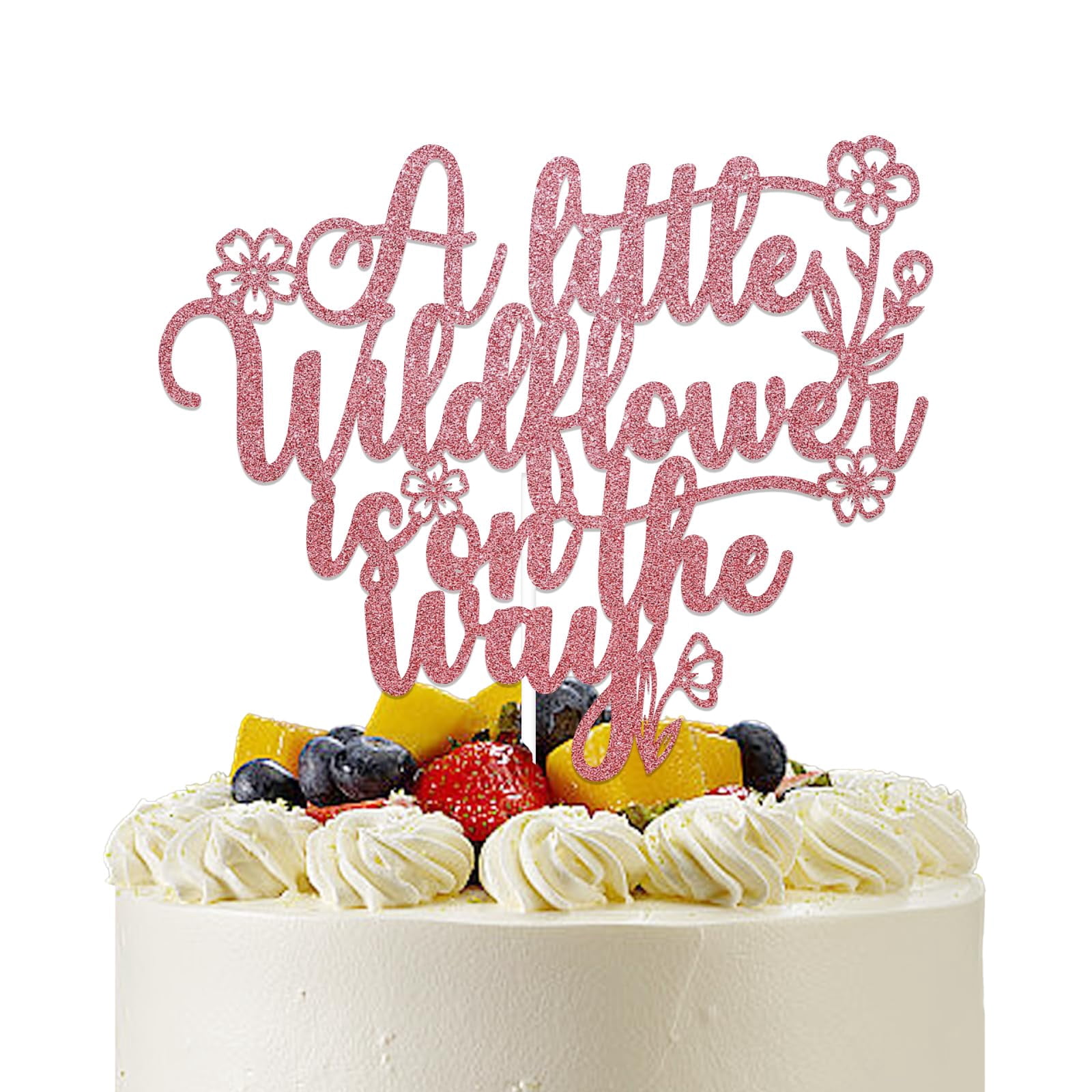 A Little Wildflower SCH4 is on the Way Cake Topper - Wildflower Baby ...