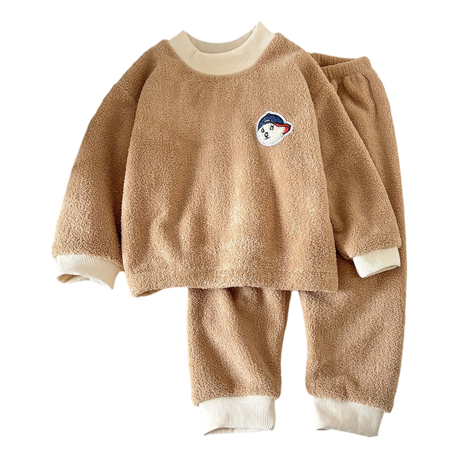 Little Winter Girls Pajamas Warm Two Thermal Outfit Sets Cozy Sleepwear ...