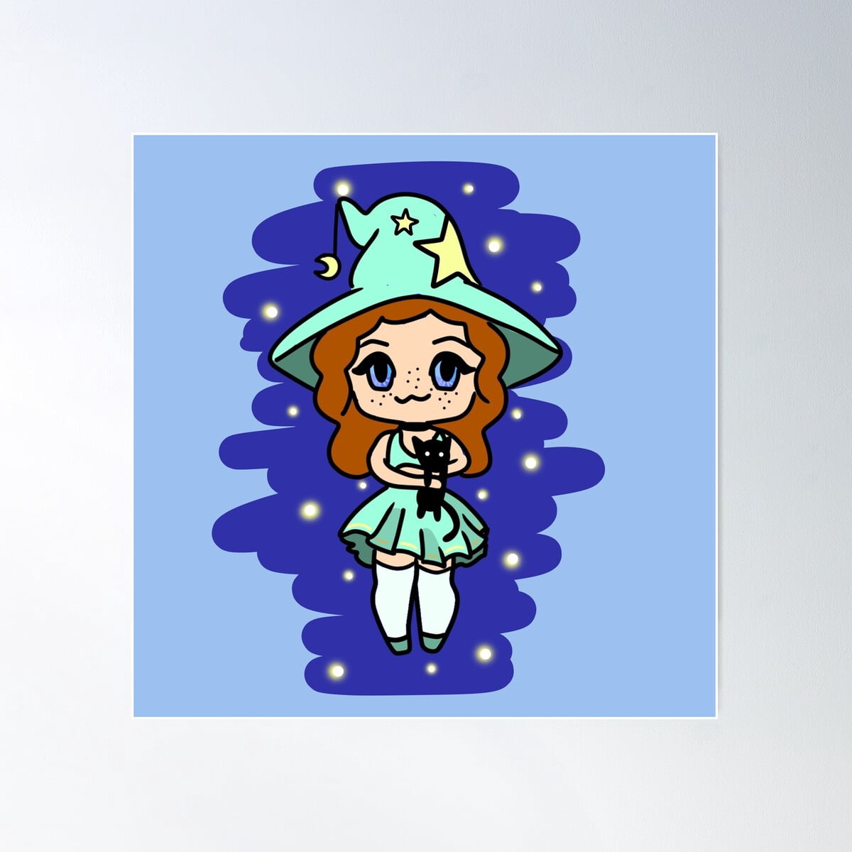 Little Witch 2 Poster Wall Art, Modern Wall Decor For Living Room ...
