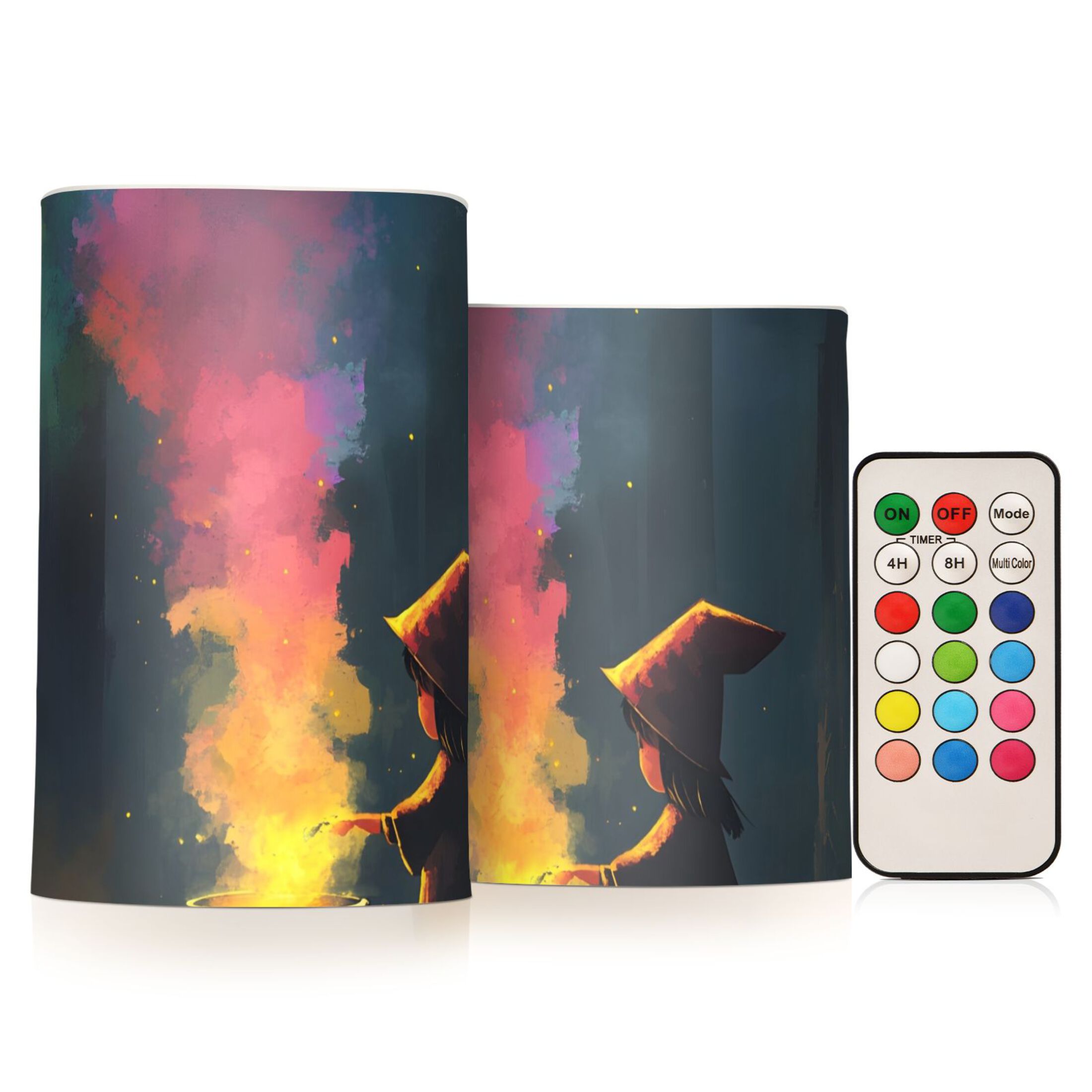 Little Witch Makes Magic Potion Flickering Flameless Candles Battery ...