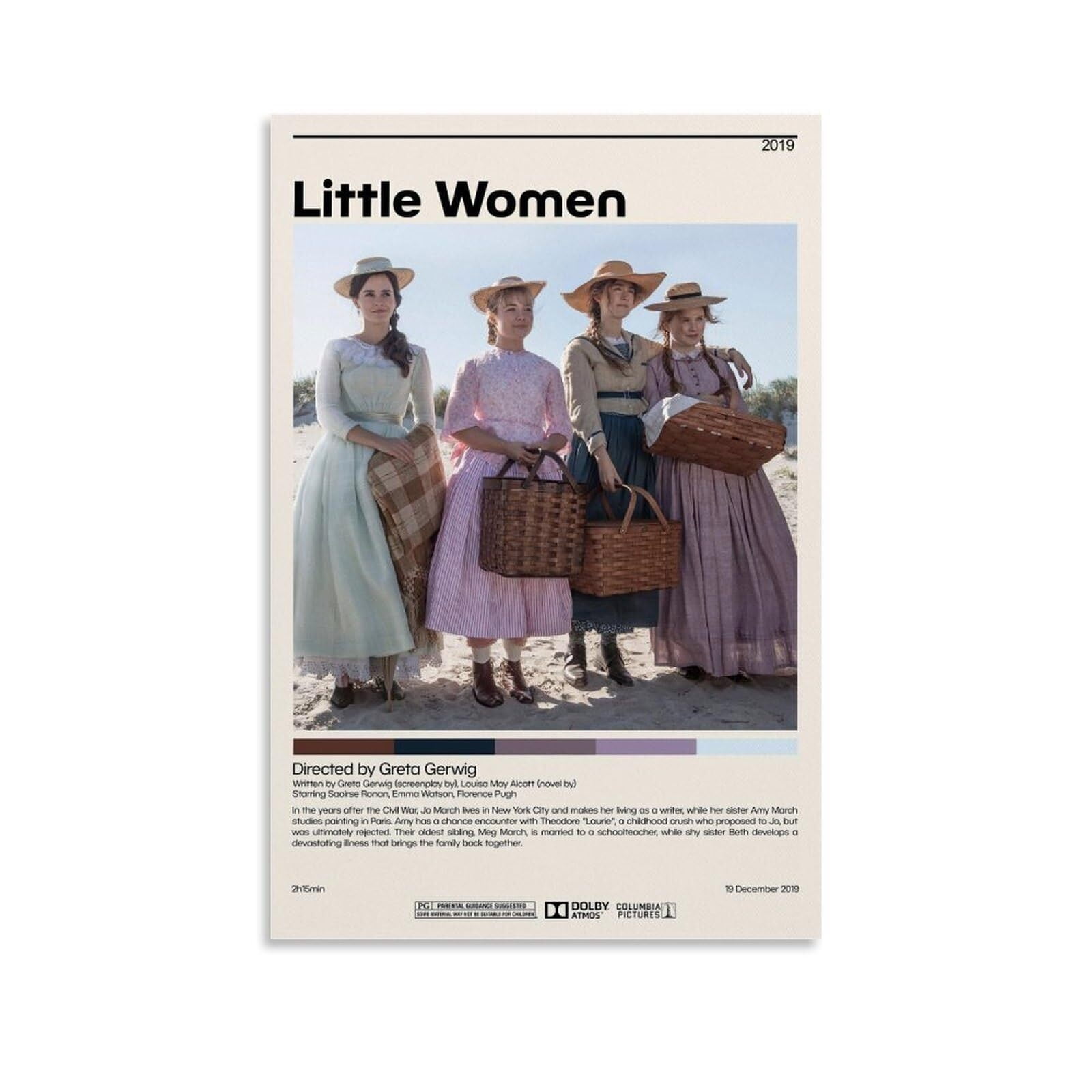 Little Women Minimalist Movie Poster Vintage Poster 90s Canvas Wall Art ...