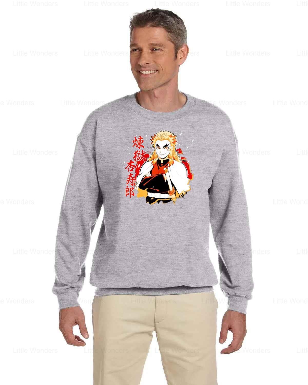 Little Wonders71 Rengoku Sweatshirt Demon Slayer Kimetsu No Yaiba Flame ...