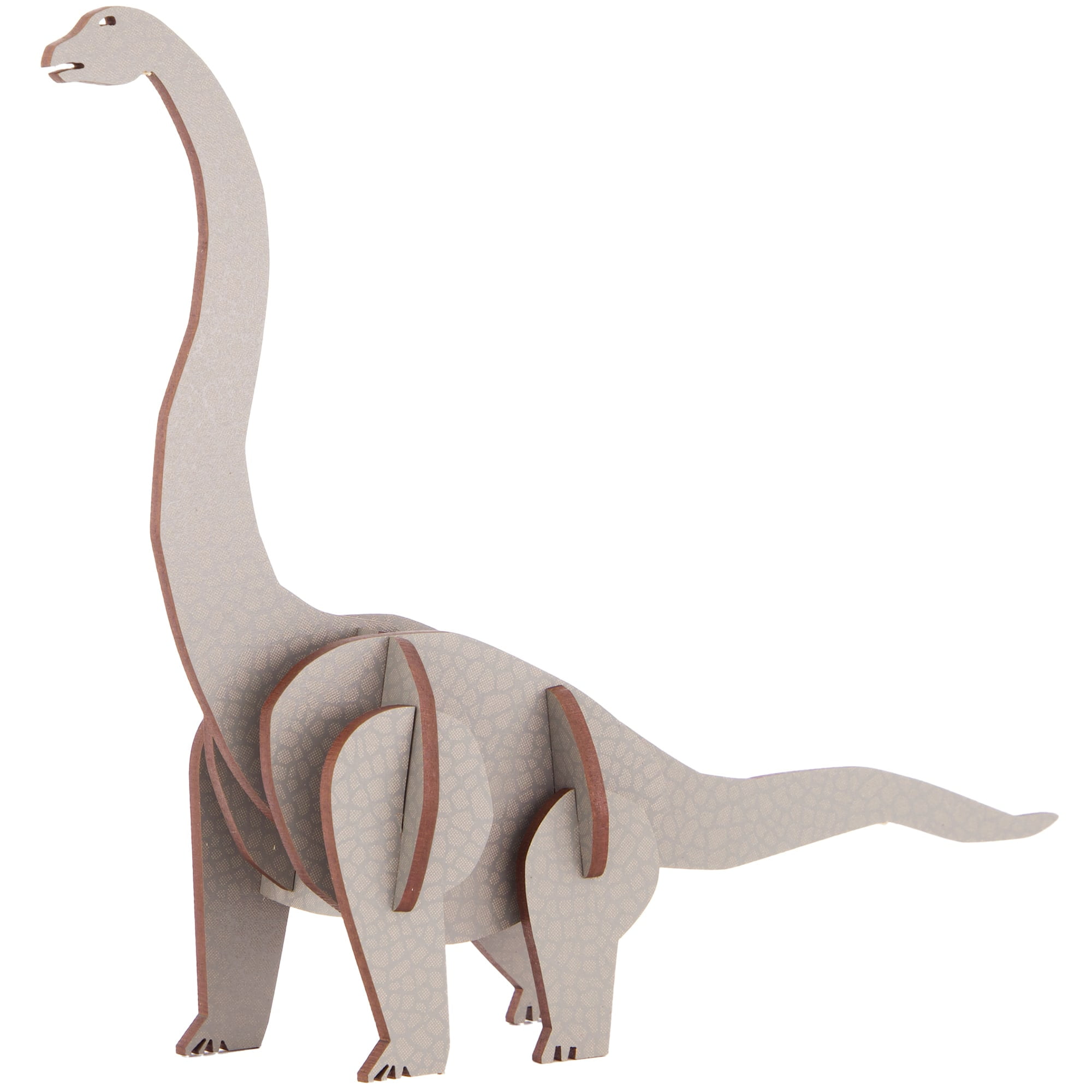 Little & Wood: Woodlet: Medium - Brachiosaurus - Grey, 3D Wooden Kit ...