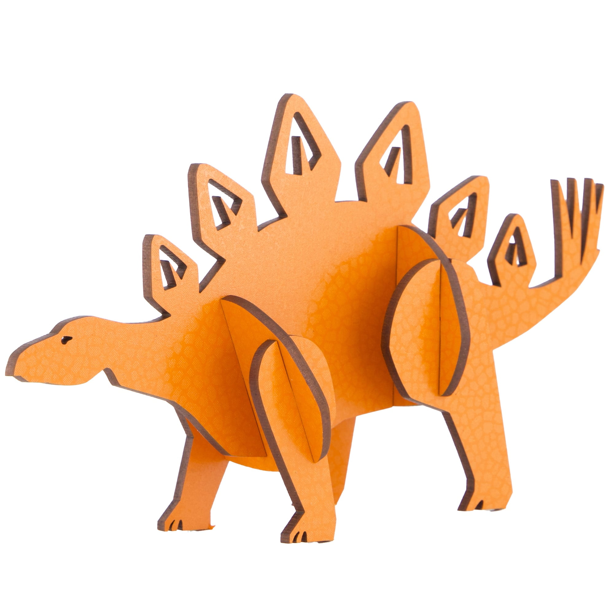 Little & Wood: Woodlet: Medium - Stegosaurus - Orange, 3D Wooden Kit ...