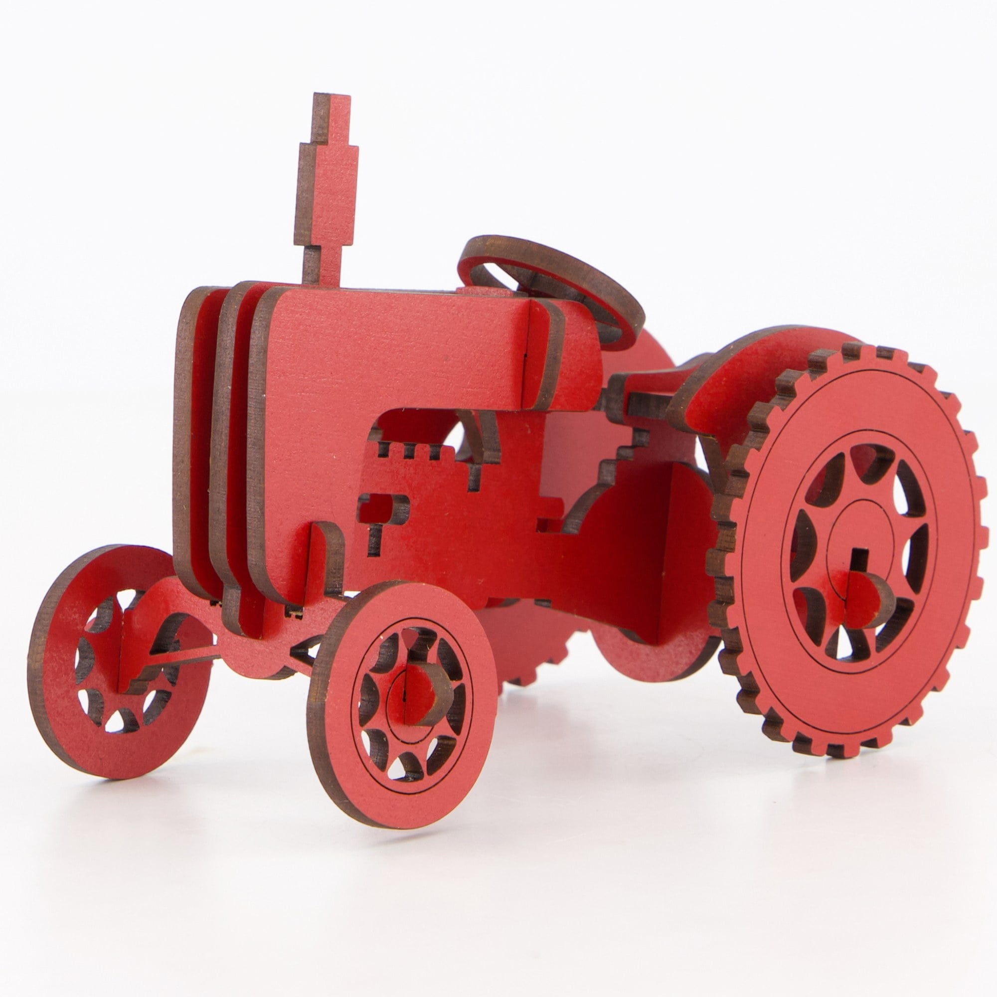 Little & Wood: Woodlet: Medium - Tractor - Red, 3D Wooden Kit-Set, Farm ...