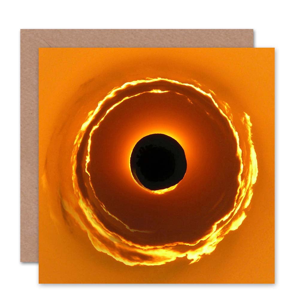 Little World Solar Eclipse Gold Greetings Card Plus Envelope Blank ...
