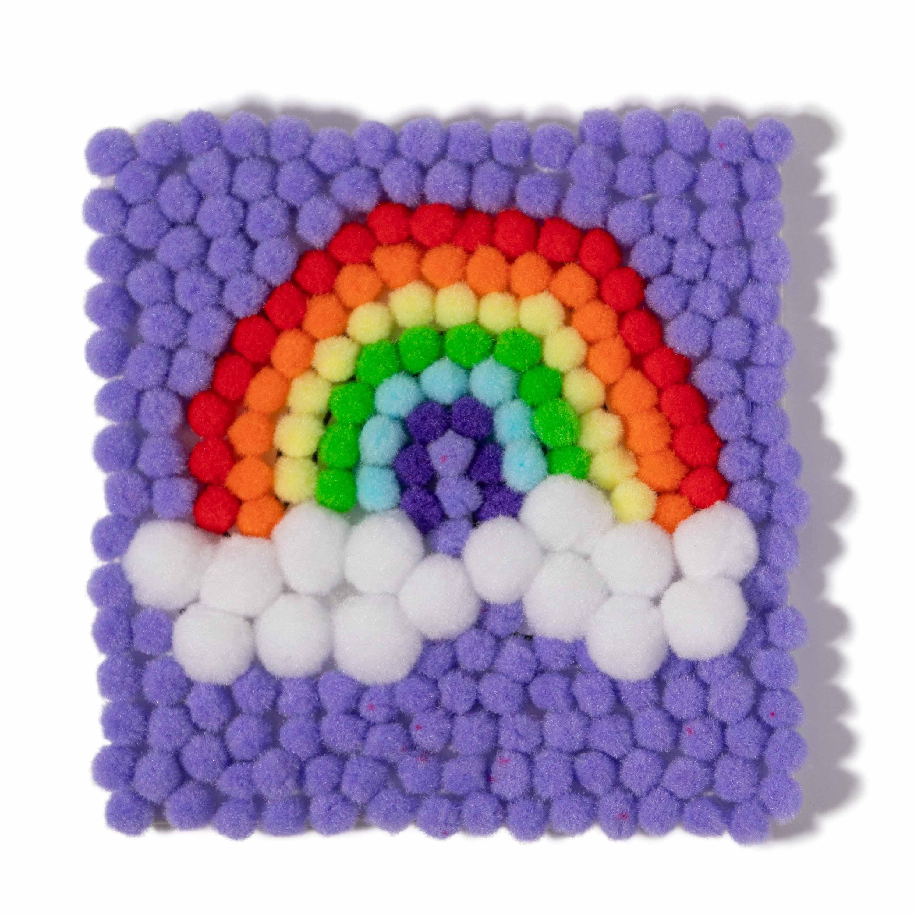 Little Yellow Bicycle Pom Pom Rainbow Art Kit - Walmart.com