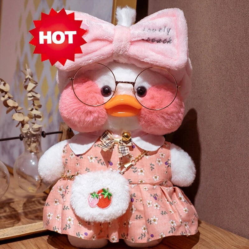 Little Yellow Duck 30cm Cafe Duck Plush Toy Stuffed Animal Simulation ...