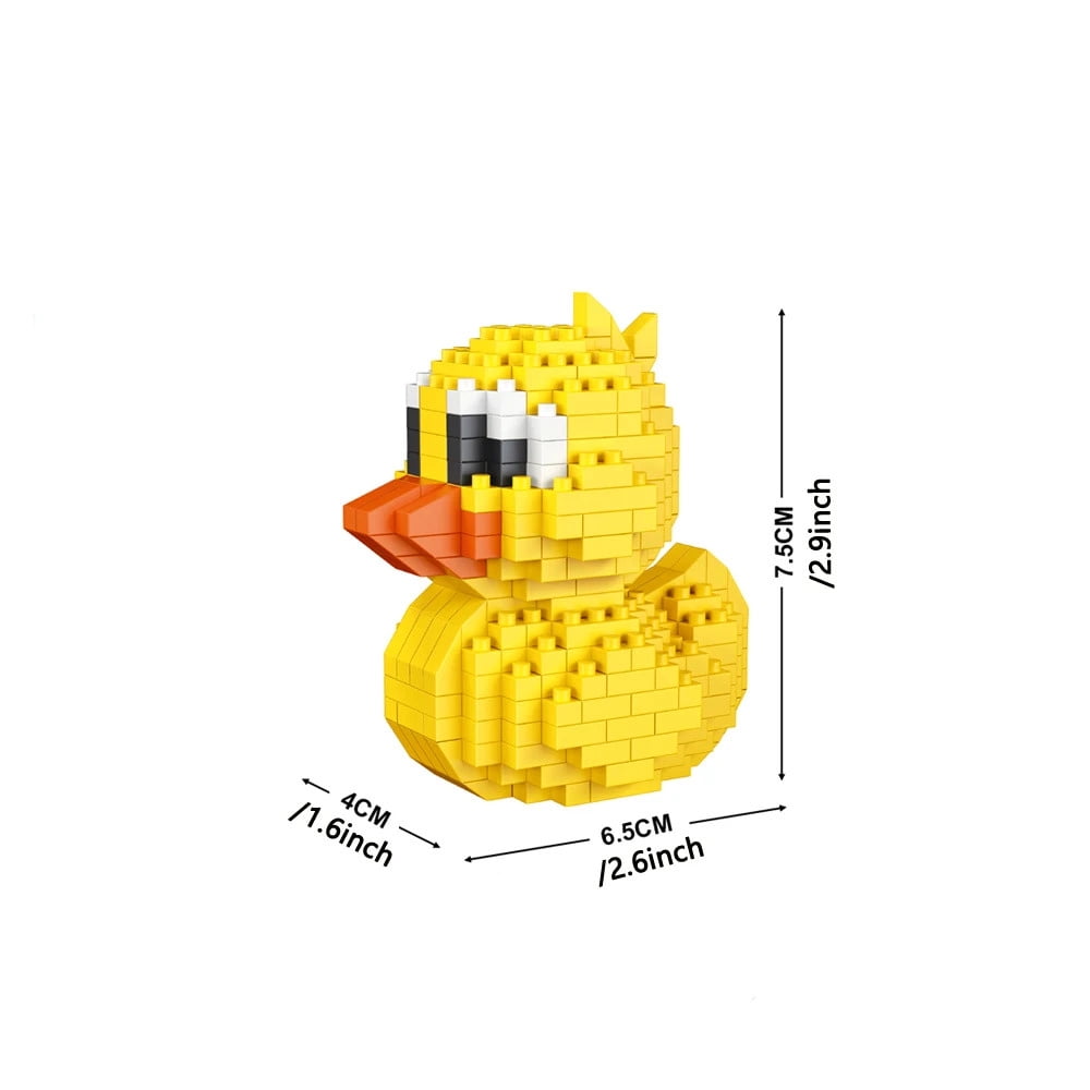 Little Yellow Duck Puzzle Assembly Building Blocks Toys Animal Series ...
