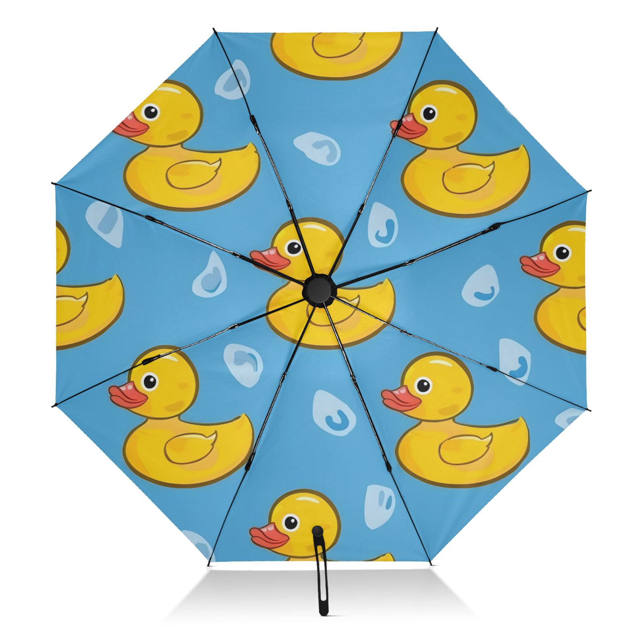 Little Yellow Duck Umbrella Folding Sun Umbrella Travel Auto Open Close ...