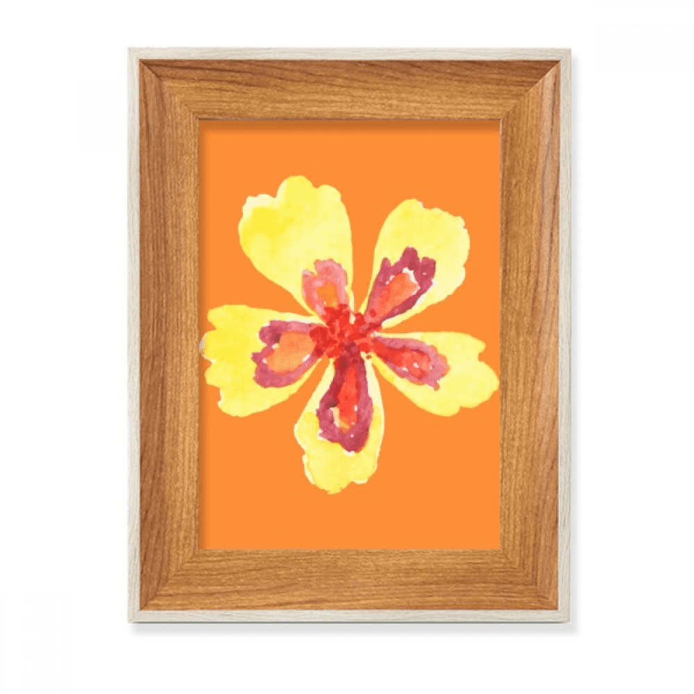 Little Yellow Flower Cartoon Simple Desktop Wooden Photo Frame Display ...