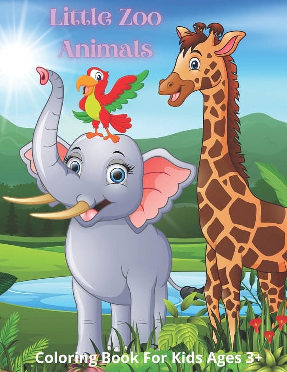Little Zoo Animals - Coloring Book For Kids Ages 3+ - Walmart.com