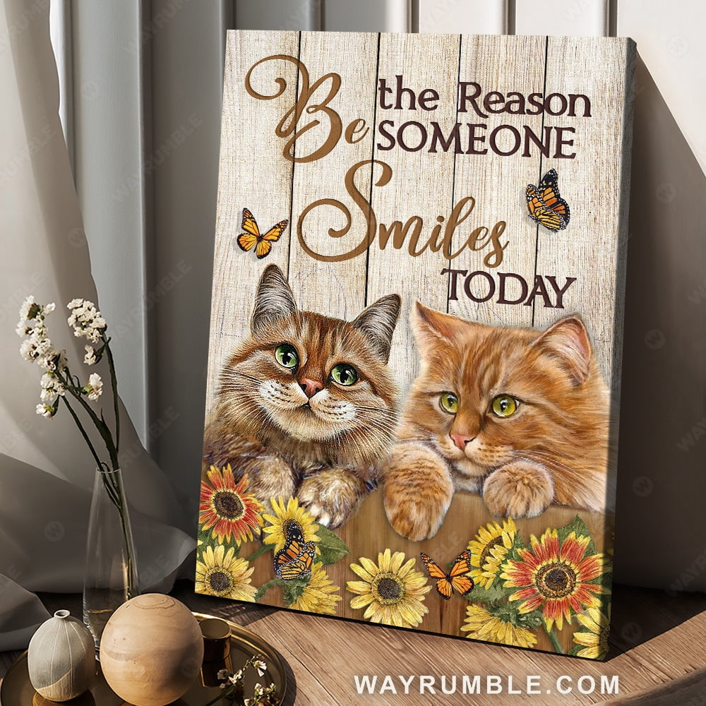 Little cat, Sunflower garden, Be the reason someone smiles today ...
