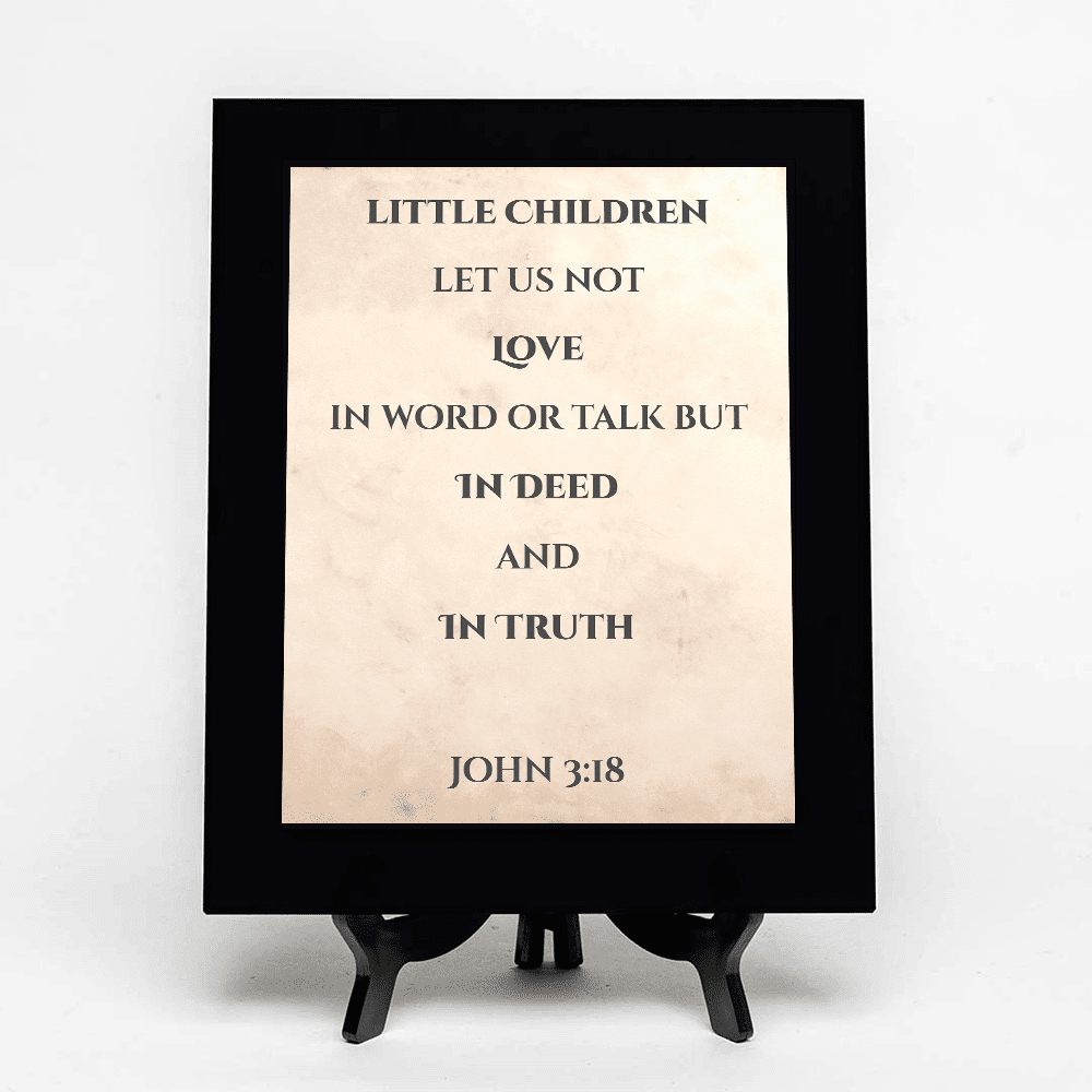Little children, let us not love in word or talk but in deed and in ...