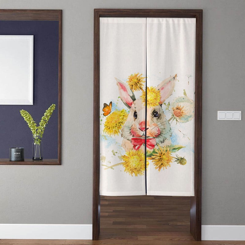 Little daisy Noren Door Curtains Modern minimalist abstract cartoon ...