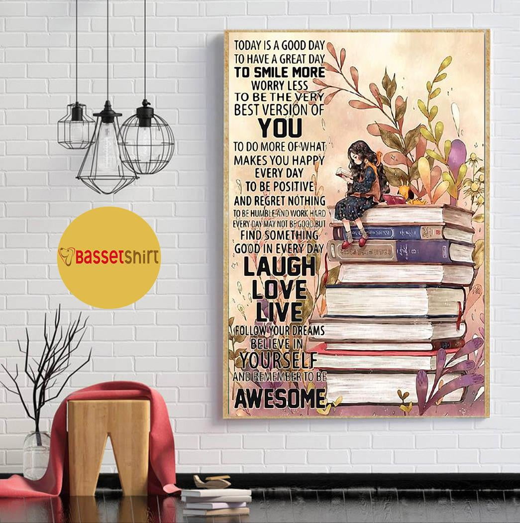 Little girl today is good day to have a great day poster 24 x 36 Inch ...