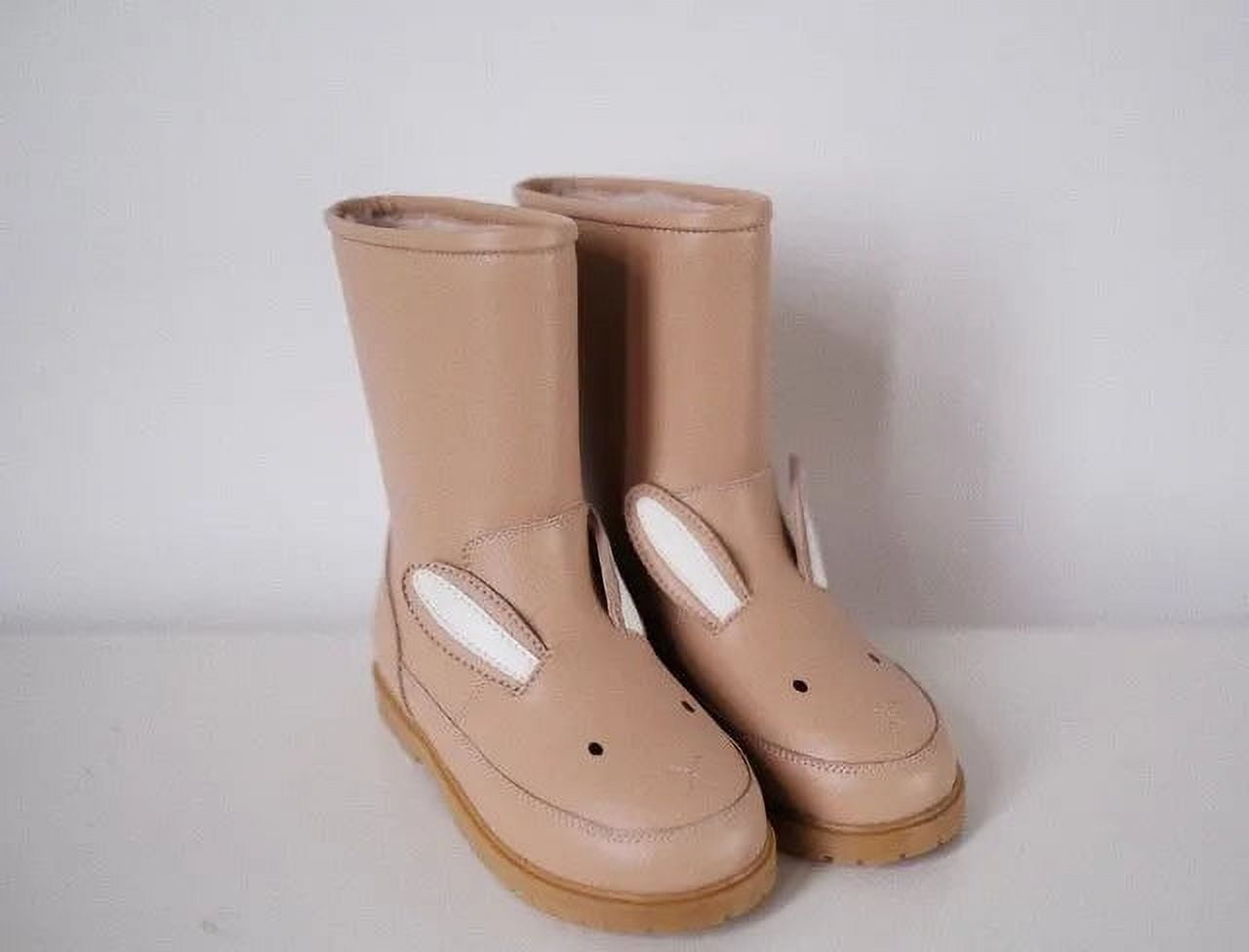 Little monkey Cartoon Animals Children snow boots Genuine Leather ...