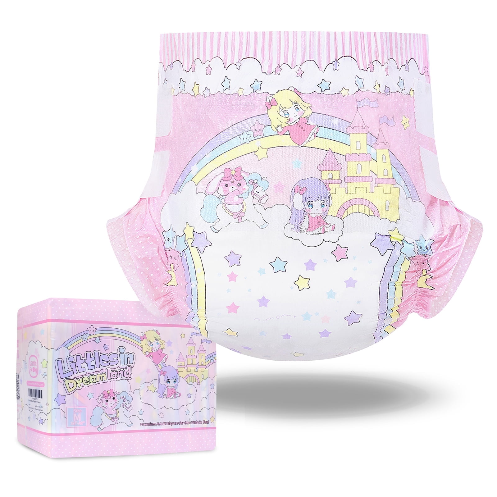 LittleForBig 7000 mL Hook-and-Loop Fastener Closure Adult Printed Cloth ...