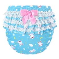 LittleForBig Silky Washable Reusable Waterproof Ruffled Lace Bow Baby ...