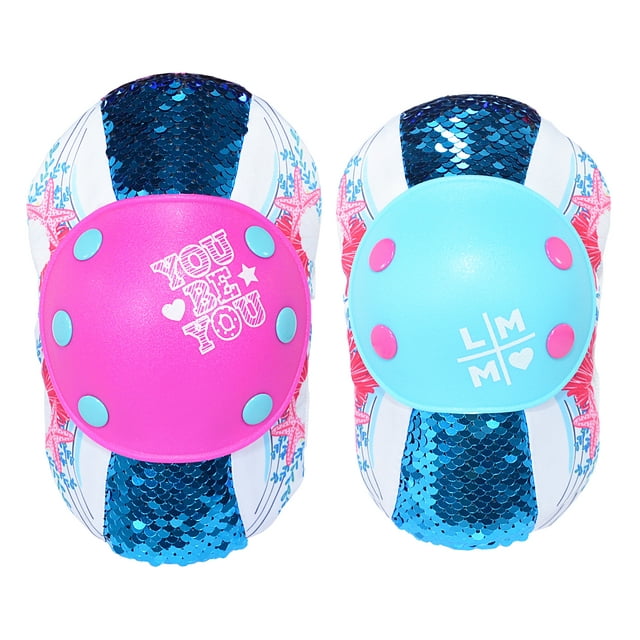 LittleMissMatched Mermaid Sequin Child's Protective Pad Set, Pink, Blue ...