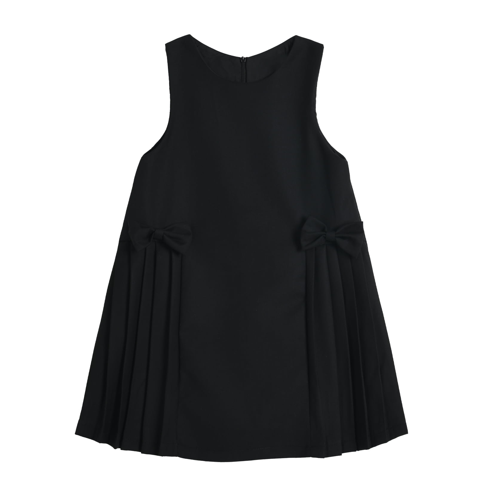 LittleSpring Black Dress for Girls 5T Toddler Pleated Dress with Bows ...