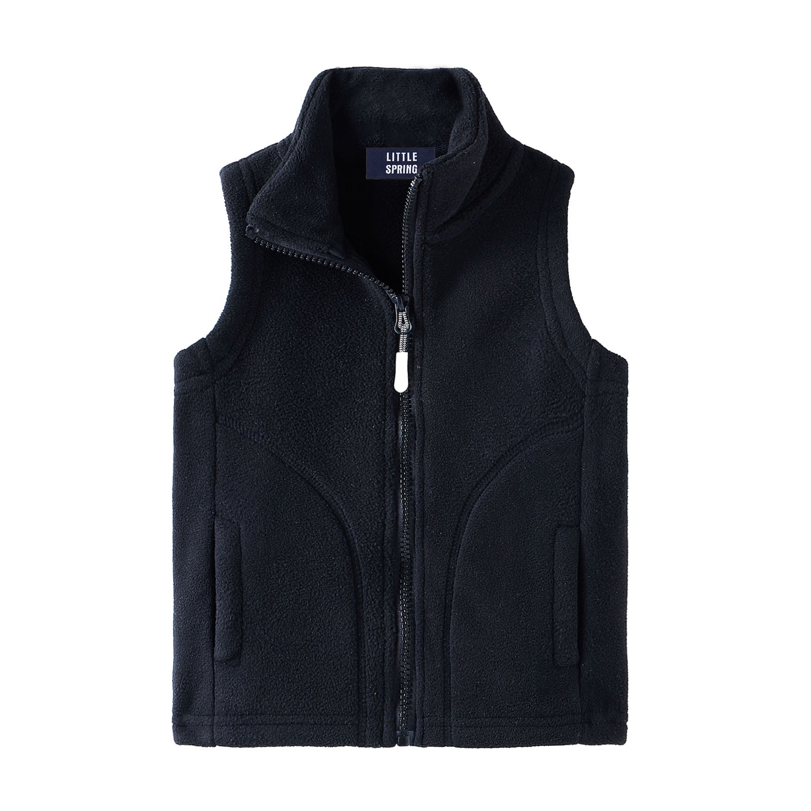 LittleSpring Boys Girls Polar Fleece Vest Jacket for Boy 3-12Y Full-Zip ...