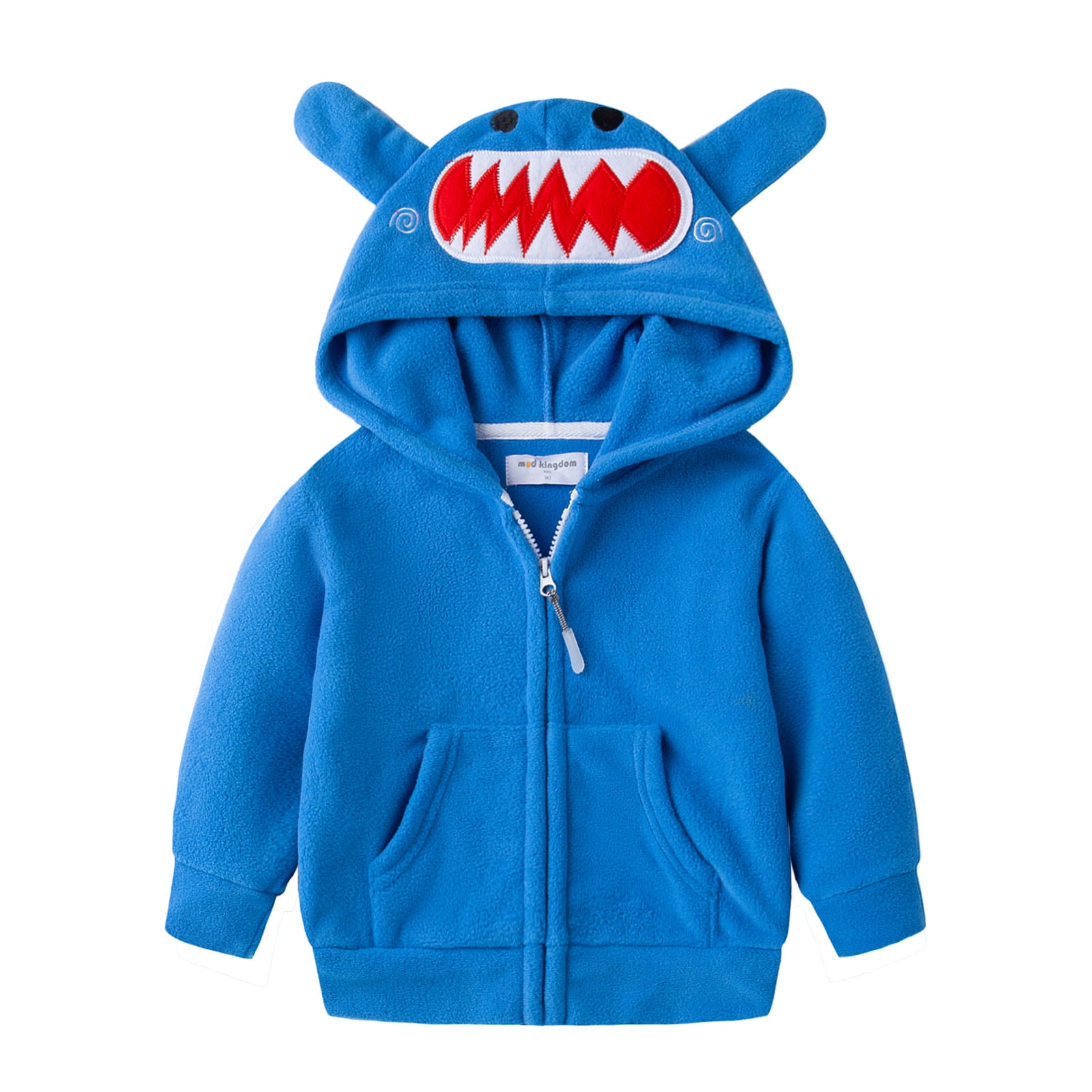 LittleSpring Fleece Hoodies Boy with Animal Zipper Jacket for Kids ...
