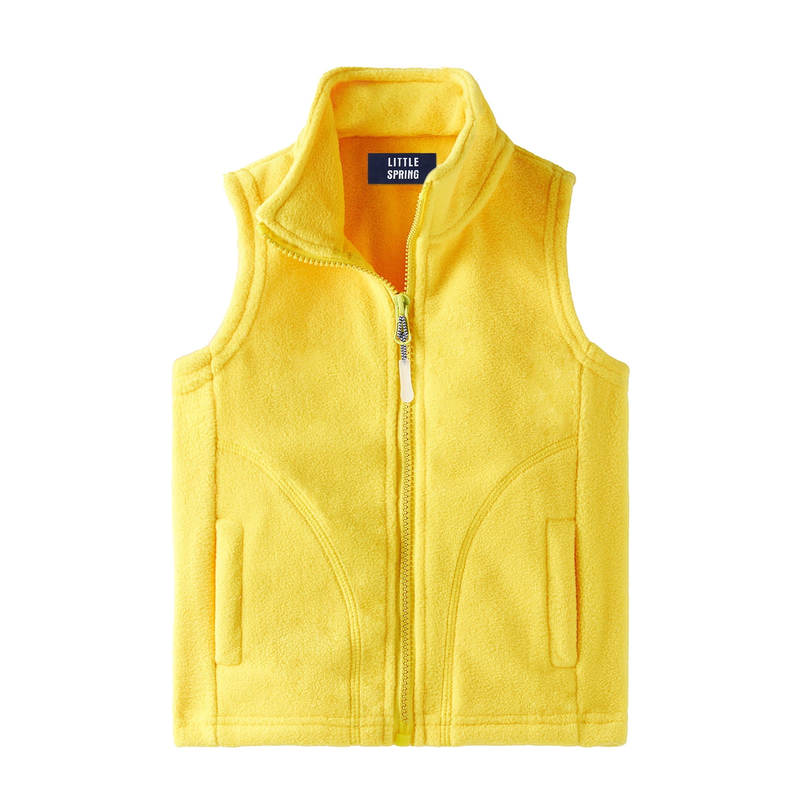 LittleSpring Girls Vest Lightweight Polar Fleece Sleeveless Relaxed Fit ...