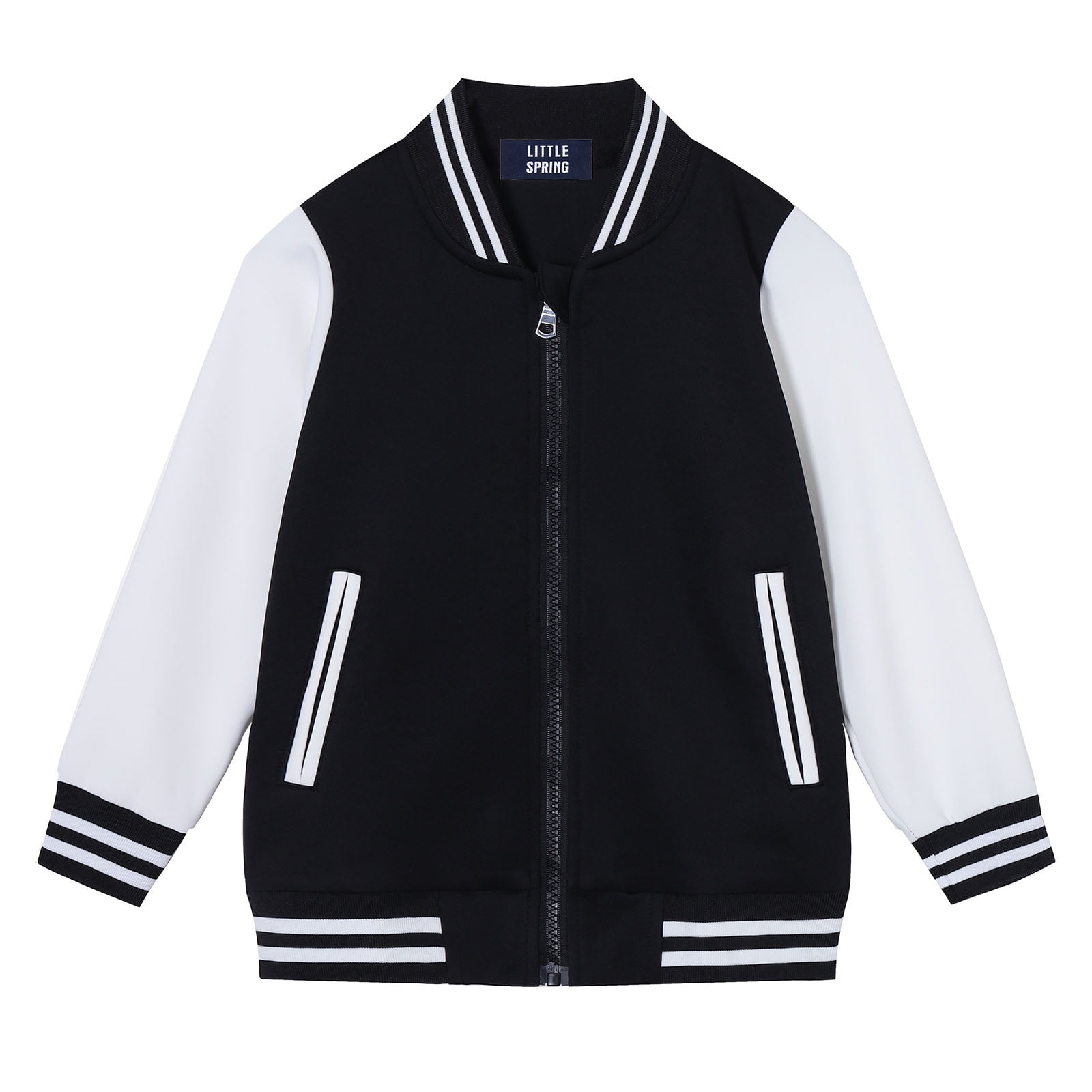 LittleSpring Kids Baseball Jackets Boys Girls Uniform Varsity Jacket ...