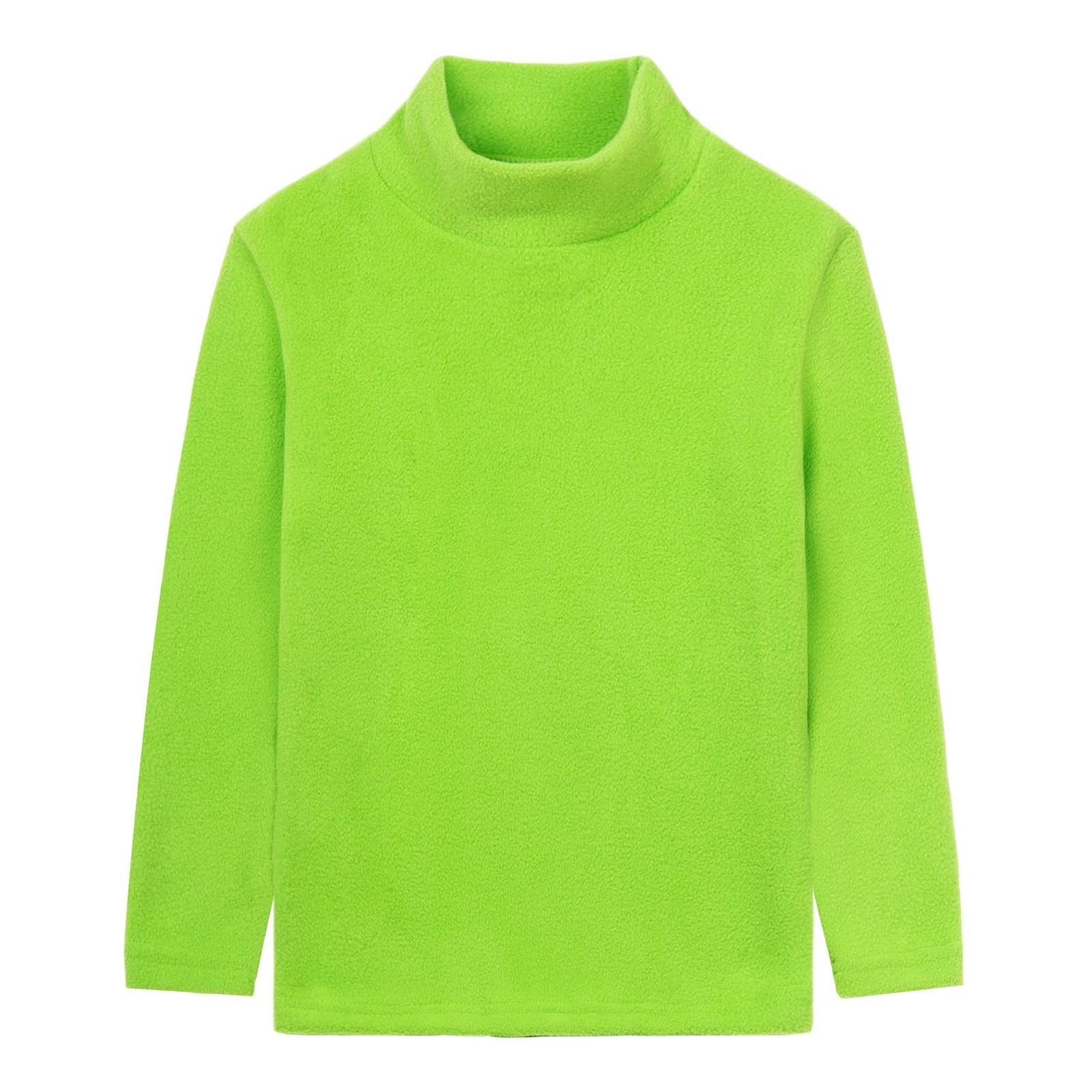 LittleSpring Kids Fleece Shirt Mock Neck Thermal Tops Unisex Little ...